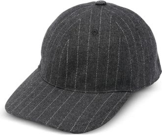 Isabel Benenato casquette à rayures - Gris