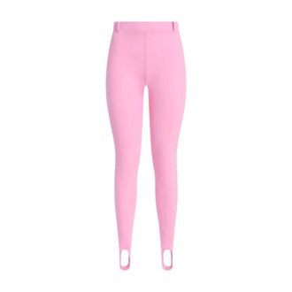 Moschino Jersey Leggings Mit Logo - - Trousers - Damen - Rosa - XS