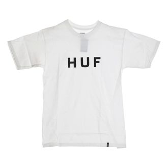 HUF Huf, Homme, Tops, Blanc, Taille: XS T-shirt Homme avec Logo Blanc/Noir