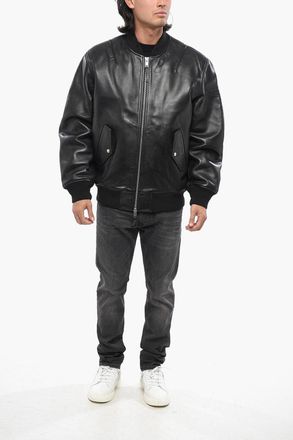 Diesel RED TAG Leather Bomber-Fit Jacket PRITTS Diesel
