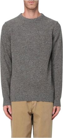 Barbour Homme, Pulls, Gris, Taille: XL Pull Col Rond Laine dAgneau Classique