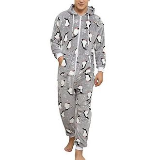 Generic Pyjama Homme Hiver Pyjama Polaire Homme Peignoir Unisexe Surdimensionn&eacute; en Flanelle Automne Hiver Tenue de Maison Oversize pour Toute la Famille