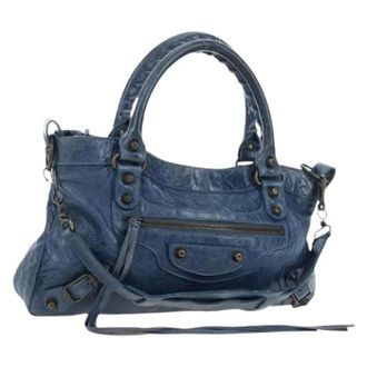Balenciaga Sac &agrave; main vintage Pre-owned - Femme - Pre-owned - Bleu - Taille: ONE Size