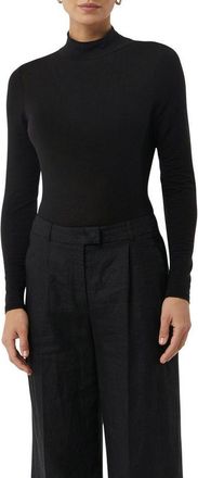 Comma Langarmshirt mit Wollanteil