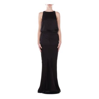 Dondup Femme, Robes, Noir, Taille: 40 FR Long Dress