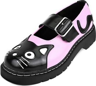 T.U.K. Anarchic Mary Jane Kitty - Chaussures pour Femmes - Couleur Pink - Taille EU39