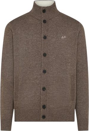 Sun 68 Cardigan Kn&ouml;pfe Warme Wolle - - Knitwear - Herren - Braun - M