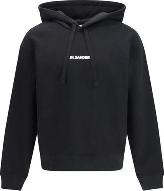 Jil Sander Baumwoll-Hoodie mit Logo-Detail - - Sweatshirts & Hoodies - Herren - Schwarzk - L