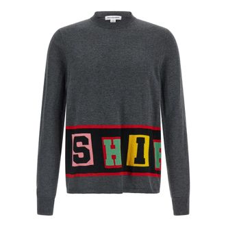 Comme Des Gar&ccedil;ons Intarsia Pullover - - Knitwear - Herren - Grau - L