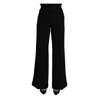 Dolce & Gabbana Femme, Pantalons, Noir, Taille: 34 FR Pantalon large