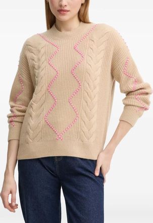 From Future pull en maille torsadée - Tons neutres