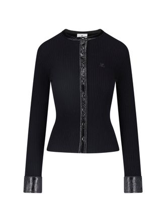 Courr&egrave;ges Cardigan With Vinyl Details