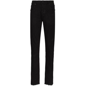 Purple Schwarze Skinny Cut Baumwolljeans - - Jeans - Herren - Schwarzk - W36
