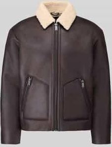 Only & Sons Kunstlederjacke mit Shearlingkragen