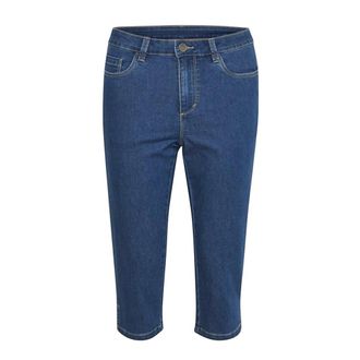 Kaffe Femme, Jeans, Bleu, Taille: 44 FR Jean Capri en Denim D&eacute;lav&eacute; Bleu