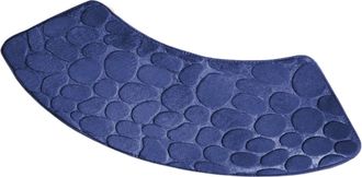 Generic Gebogene Badezimmermatte, verdickter Duschraum, saugf&auml;hige T&uuml;r, Toilette, rutschfest, schmutzabweisend, Eingang(Blue)