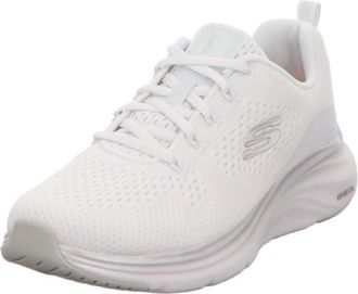 Skechers Damen Vapor Foam Midnight Glimmer Dampfschaum, White Mesh/Silver Trim, 38.5 EU