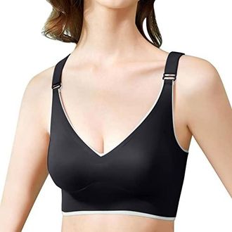 Generic Soutien-gorge sans armature pour femme - Soutien-gorge push-up confortable pour femme - Papillon - Beaut&eacute; enveloppante dans le dos - Latex - Sans soie