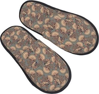 Generic Fleur De Style Asiatique Unisexe Chaussures De Maison L&eacute;g&egrave;res Slippers Chaud Chaussons Pour Int&eacute;rieur Ext&eacute;rieur Hiver L
