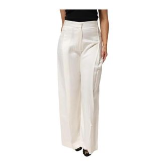 Brian Dales Elegante Weite Palazzo Hose - - Trousers - Damen - Wei&szlig; - M