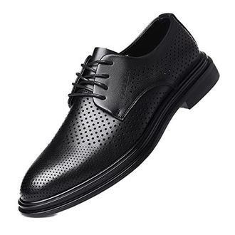 Generic Chaussures habill&eacute;es for Hommes, Chaussures Derby Respirantes &agrave; Lacets et Bout Rond, en Cuir v&eacute;g&eacute;talien, Talon carr&eacute;, antid&eacute;rapantes, Basses, for Bal 