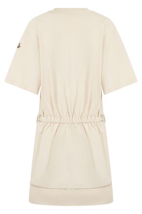 Moncler Womens Mini T-Shirt Dress Beige Cotton