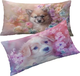 Generic Kissenbezug 40x80cm Rosa Kissenbez&uuml;ge Tier Kissenbez&uuml;ge Samt Dekokissen Kopfkissenbezug Cushion Cover Unsichtbarer Rei&szlig;verschluss Weich Bequem Leicht 
