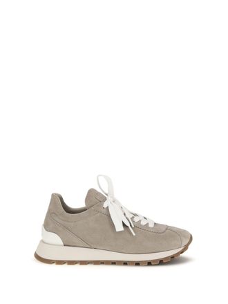 Brunello Cucinelli Womens Sneakers Ice Calf Leather Trainers