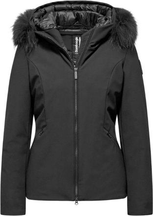 Bomboogie Femme, Vestes, Noir, Taille: 40 FR Veste + Fourrure de Raton Laveur