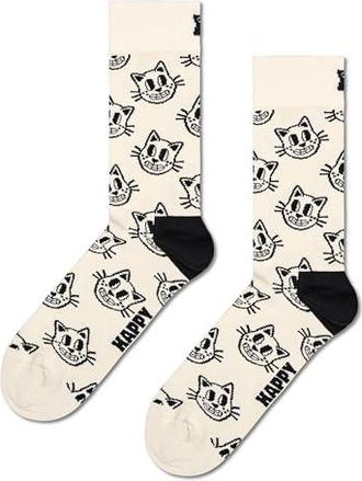 Happy Socks Chaussettes pour homme et femme Motif chats, Multicolore, 7-11