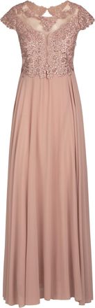 Apart Fashion Damen Apart Abendkleid aus Mesh, Spitze und Chiffon Special Occasion Dress, Rosa, L EU
