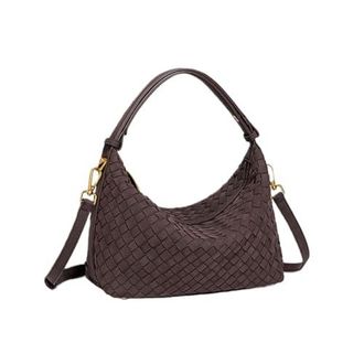 Generic G&eacute;n&eacute;rique Sac &agrave; bandouli&egrave;re tiss&eacute; en daim pour femme, petit sac &agrave; main, sac &agrave; bandouli&egrave;re &eacute;l&eacute;gant, sac &agrave; main avec sangle r&eacute;glable, sacoche Hobo (caf&eacute;