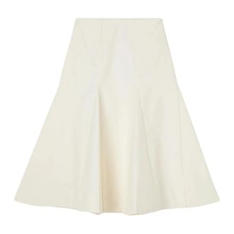 R&oacute;he Skulpturaler Midi-Rock aus Baumwolle - - Skirts - Damen - Wei&szlig; - L