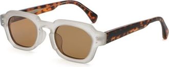 Generic Lunettes De Soleil R&eacute;tro Carr&eacute;es UV400 For Les Activit&eacute;s De Plein Air, Les Trajets Domicile-travail, Le Sport, Les Photos De Vacances(Brown)