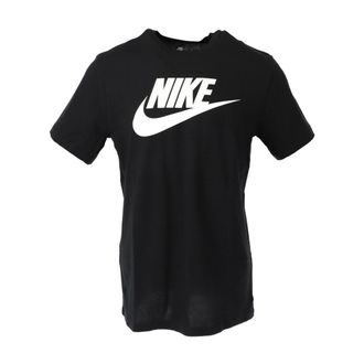 Nike Schwarzes Print-T-Shirt Kurzarm - - Sport - Herren - Schwarzk - M