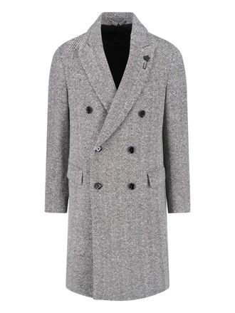 Lardini Double-Breasted Virgin Wool Coat