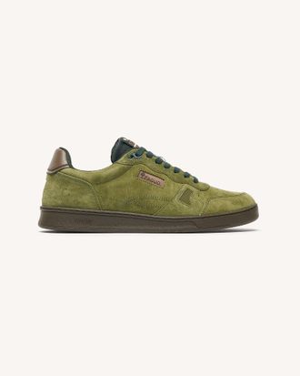 Faguo Baskets en cuir nubuck olive