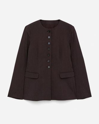 Arket Blazer Aus Leinenmischung -Braun