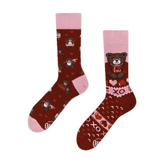 Many Mornings Chaussettes LOVE TEDDY Rouge