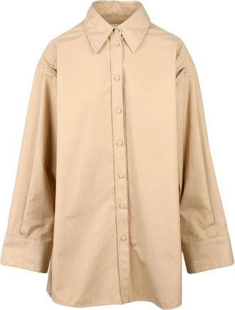 Jil Sander Femme, Blouses et Chemises, Beige, Taille: 38 FR Camicia Over