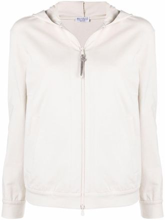 Brunello Cucinelli Kapuzenjacke mit Rei&szlig;verschluss - Nude