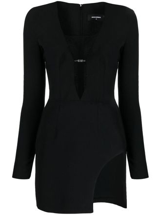 Dsquared2 robe courte &agrave; manches longues - Noir