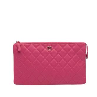 Chanel Pre-owned Quilted Caviar Clutch - - Pre-owned - Damen - Rosa - ONE SIZE