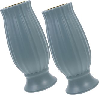 Cabilock 2 Stück Grabvase aus Friedhofsblumenhalter für Gedenkstätten für Frische und Garten Dekoration Sanftem Grün