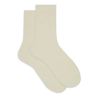 Gallo Gallo, Femme, Sous-v&ecirc;tements, Blanc, Taille: ONE Size Chaussettes Courtes Unies C&ocirc;tel&eacute;es