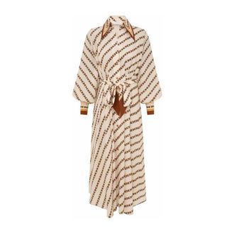 Zimmermann Elegantes Midi-Hemdblusenkleid mit Kette - - Dresses - Damen - Beige - M
