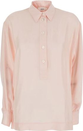 Mauro Grifoni Femme, Blouses et Chemises, Rose, Taille: 36 FR Chemise &agrave; Manches Longues et Col Pointu