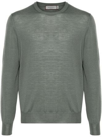Canali Fein gestrickter Pullover - Gr&uuml;n
