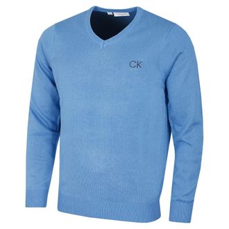 Calvin Klein Golf Herren V-Ausschnitt-Tour Sweater - Blau Marl - XXXXL