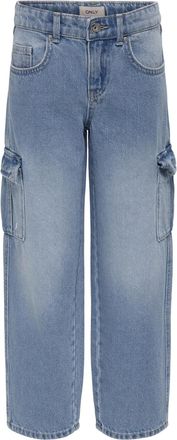 Only Mädchen Kogharmony Wide Carrot Pim Noos Cargohose, Light Blue Denim, 152 EU